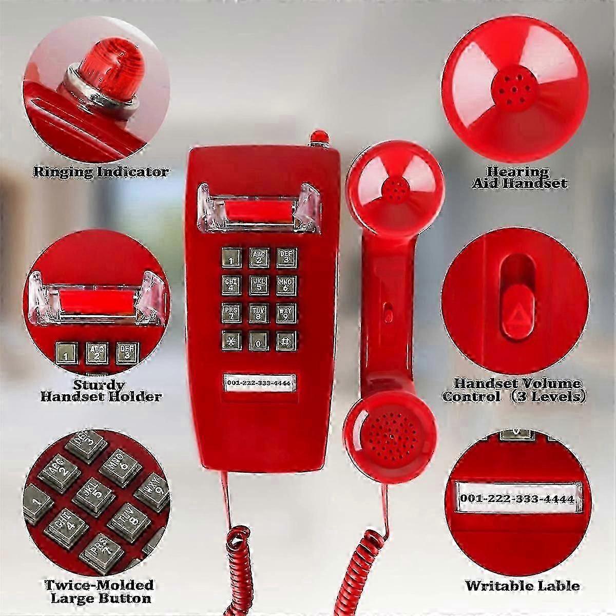 Classic Wall Phones For Landline With Mechanical Ringing, Single Line ...
