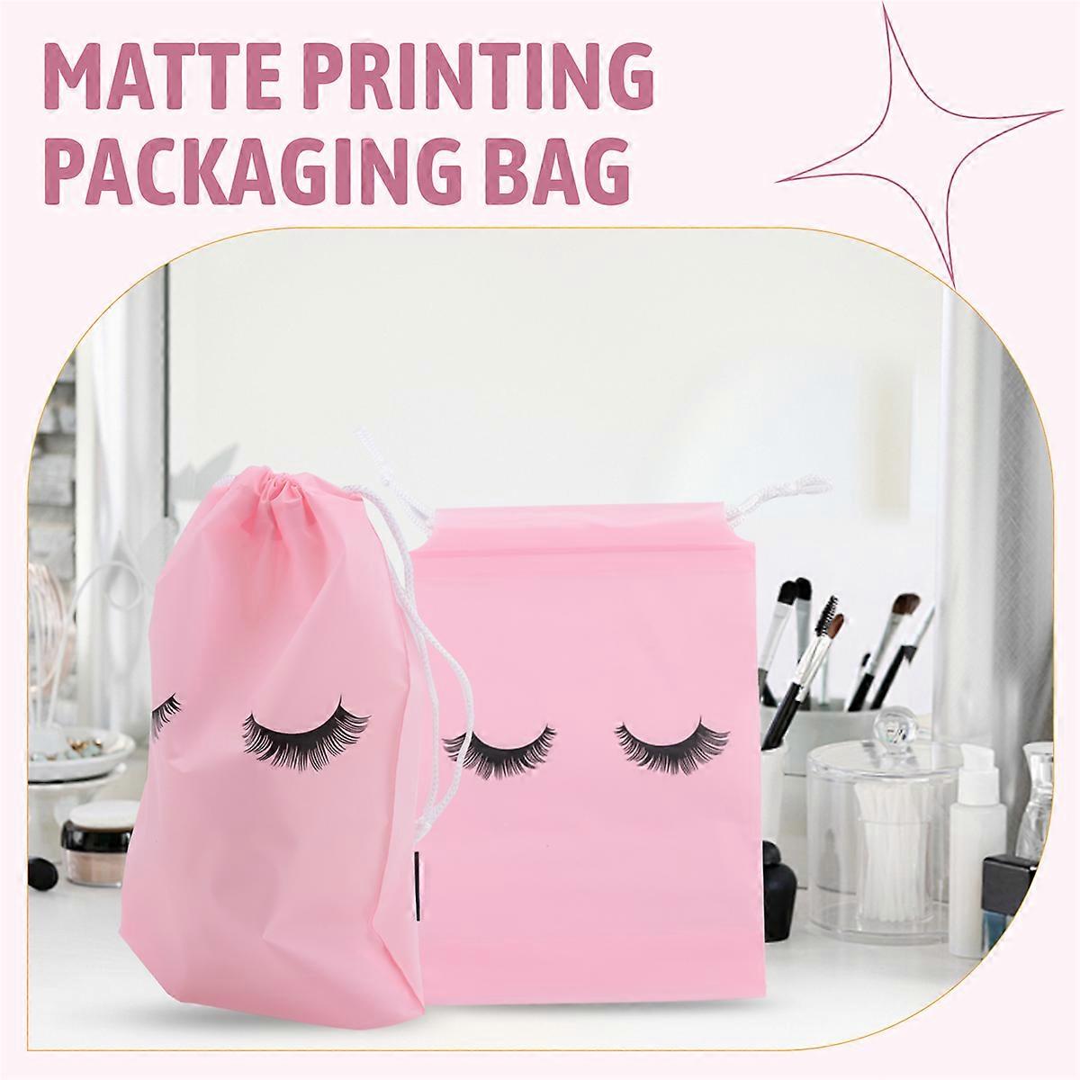 50 Pieces Eyelash Aftercare Bags Plastic Makeup Bags Toiletry Makeup ...