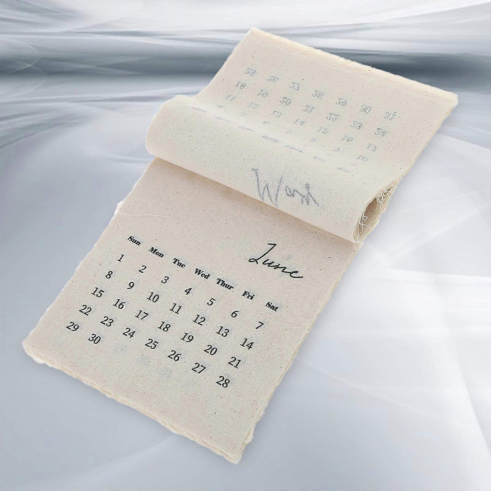 Stylish 2025 Cloth Wall Calendar Decorative 2025 Hanging Fabric ...