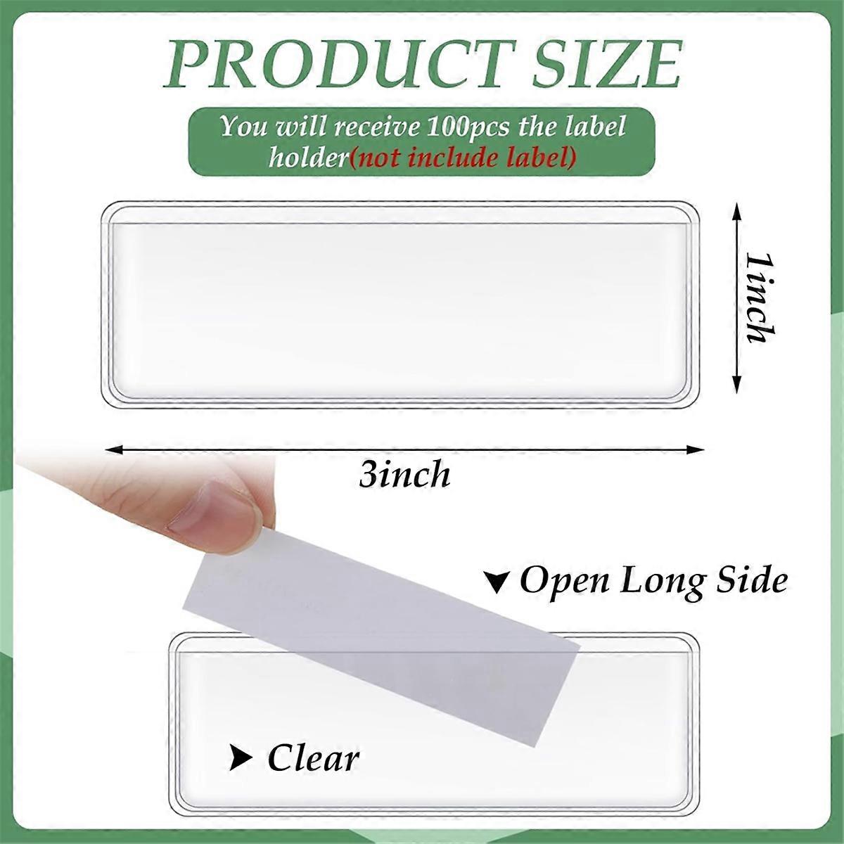 100pcs Self Adhesive Label Holder Shelf Tag 3 X 1 Inch Sticking Index ...