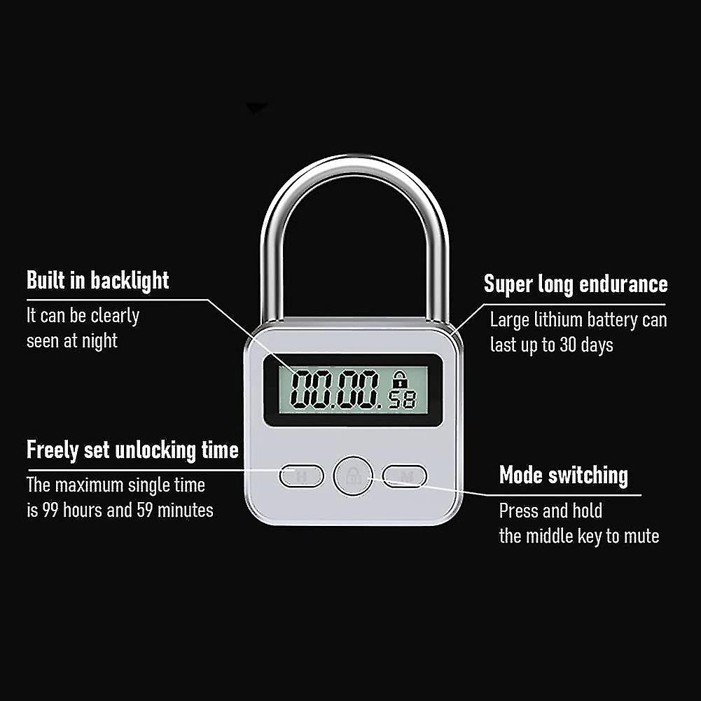 Smart Time Lock, 99 Hours Max Timing Lock With Lcd Display ...
