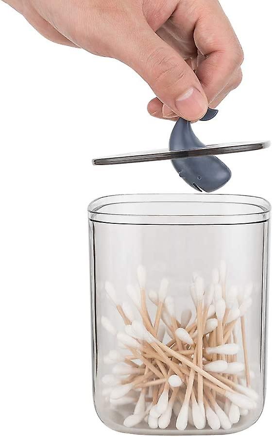 2 Pack Cotton Ball Holder, Unique Bathroom Floss Jars with lids, Q-Tips ...