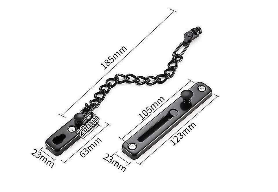 Black Door Chain Door Security Chain Chain Lock Stainless Steel Door ...