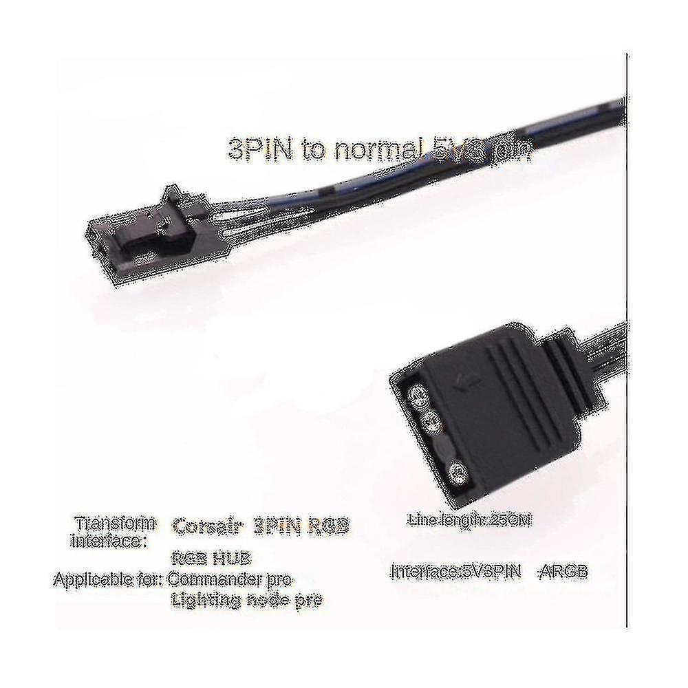 For 3pin Rgb To Standard Argb 3-pin 5v Adapter Connector Rgb Cable For ...