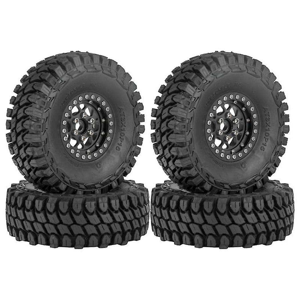 4pcs 110mm 1.9 Beadlock Wheel Rim Tires Set For 1/10 Rc Crawler Car Traxxas Trx4 Rc4wd D90 Axial ...
