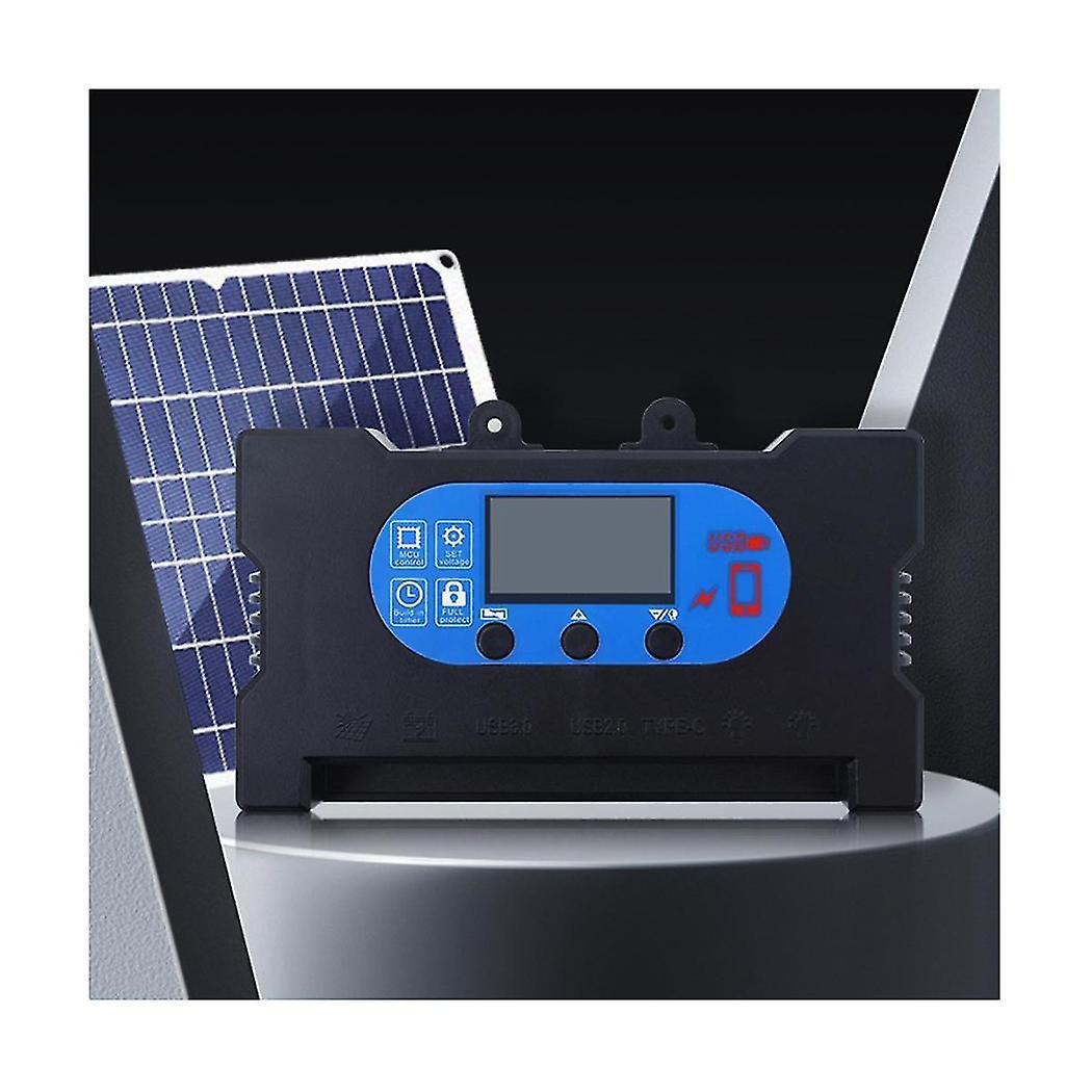 Solar Controller 100a Solar Voltage Regulator Pwm Battery Charger Lcd ...