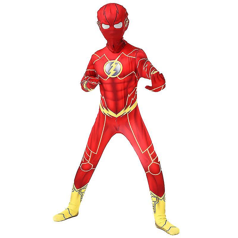 The Flash Superhero Costume Outfit Fancy Dress Kids Party Cosplay ...
