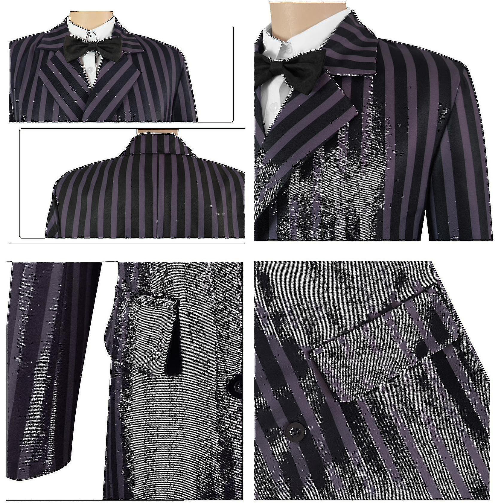 Gomez Costumes For Adults 4 Pack Addams Family Cosplay Suit Mens ...