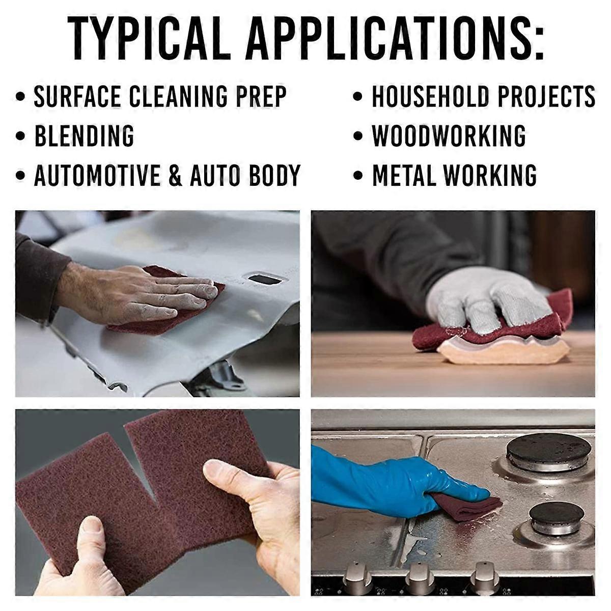 Scuff Pads 6 Inch X 9 Inch, Scuffing, Scouring, Paint Primer Prep ...