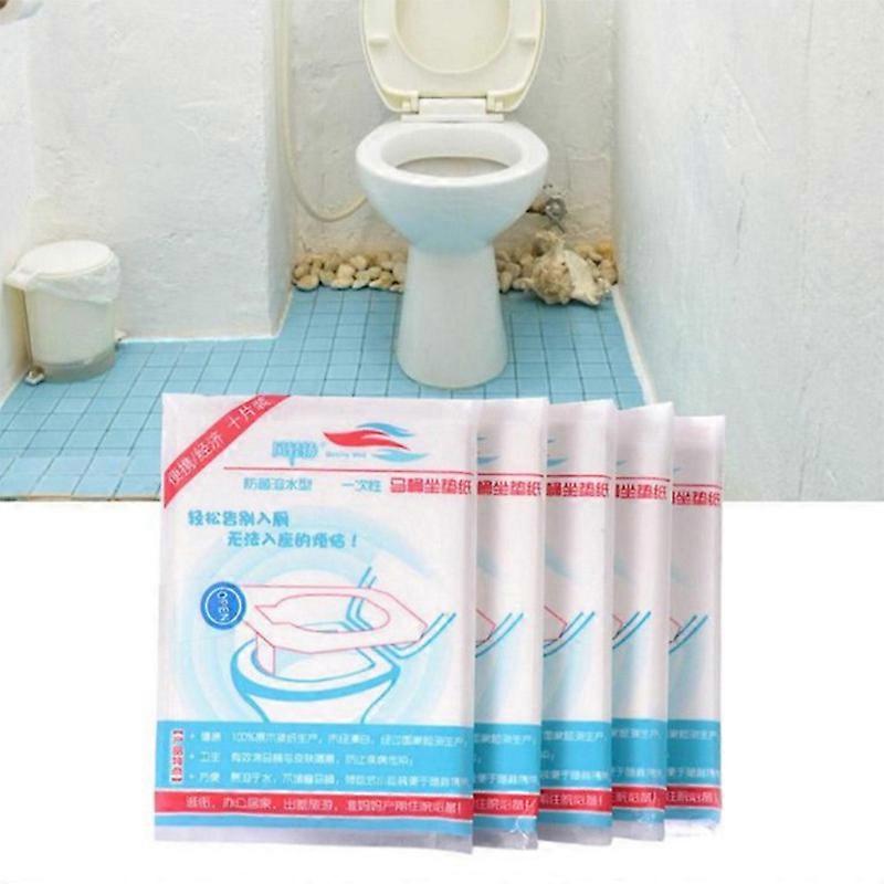 Hygienic Disposable Toilet Mat Wooden Saddle Pad Toilet Paste Paper ...