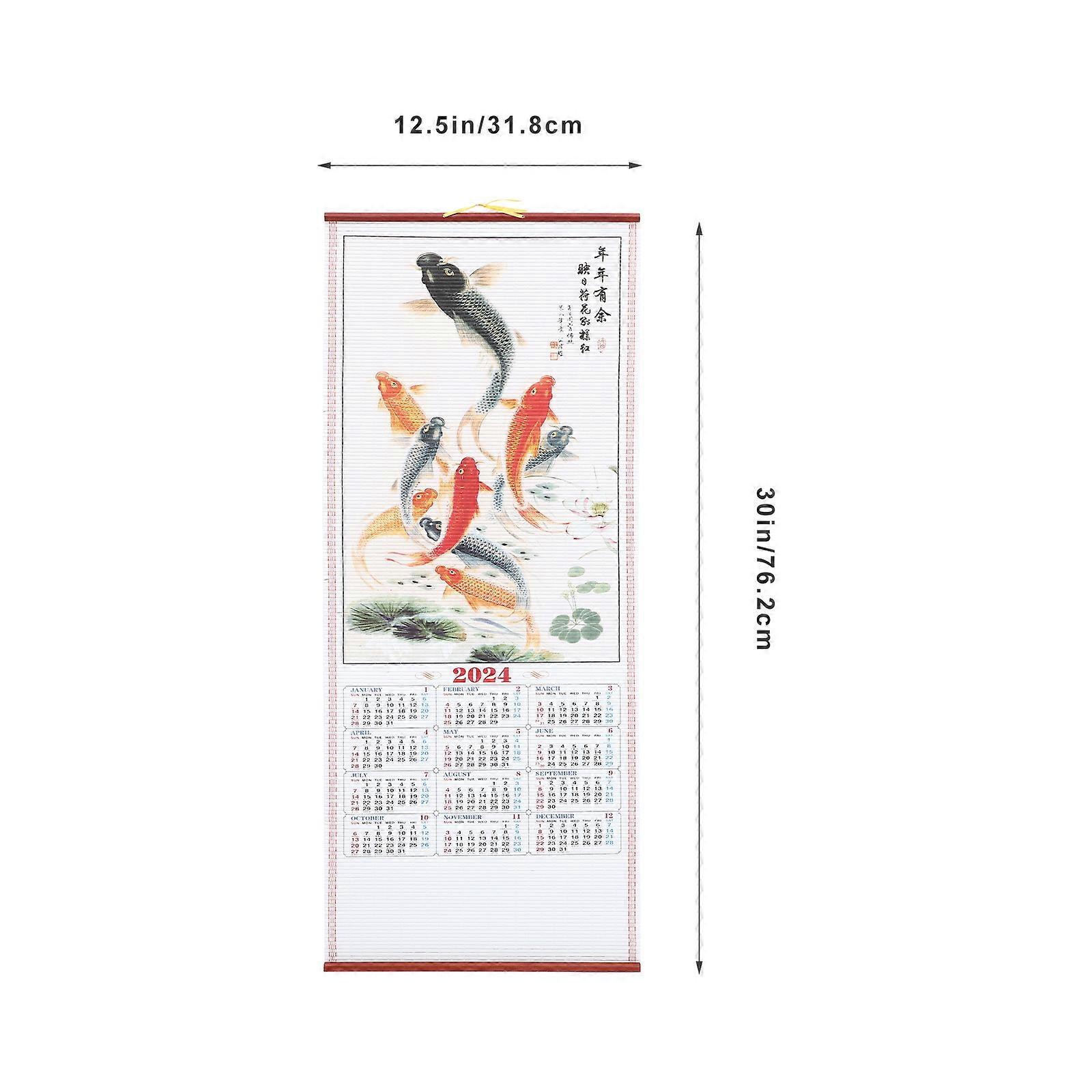 Chinese Calendar Scroll Hanging Calendar Hanging Calendar The Year Of ...