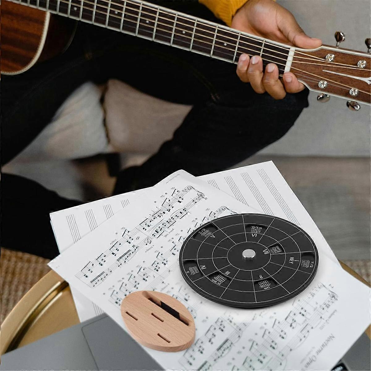 Circle of Fifths Wheel Melody Tool with Stand Holder Storage Bag Chord ...