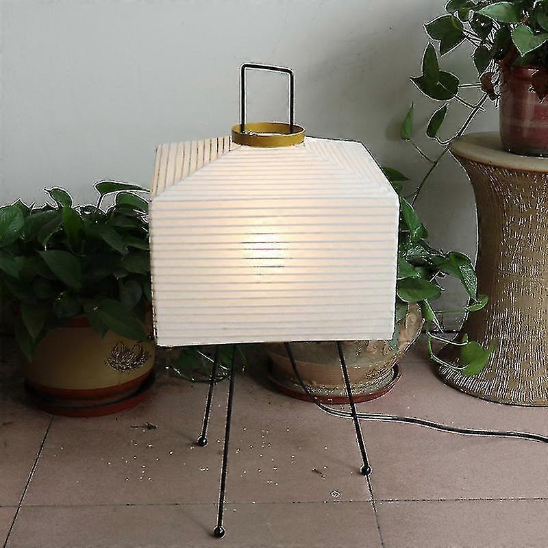 Japanese Design Akari Noguchi Yong Table Lamp Printed Rice Paper Lamp ...