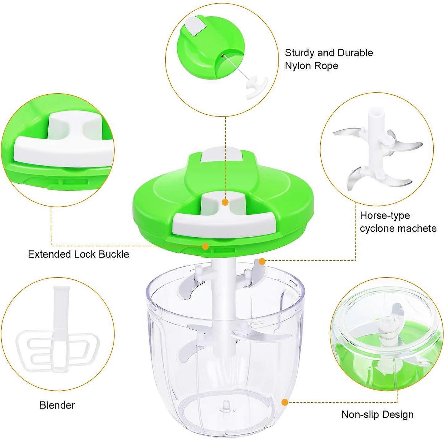 Onion Cutter With Cable Pull, 900Ml Onion Chopper Food Processor ...