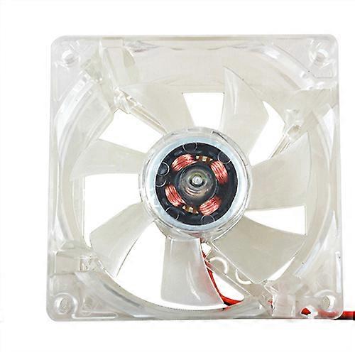 8025 Clear 8cm with LED Lights Chassis Cooling Fan for PC Computer Case ...