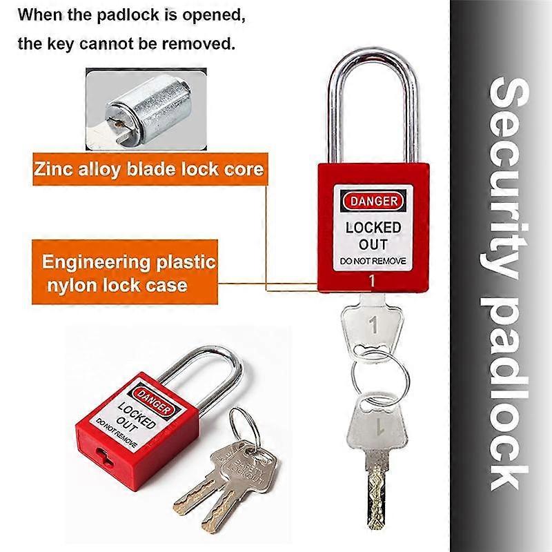 Lockout Tagout Kit, Nylon Ties, Safety Padlocks with Number,Group ...