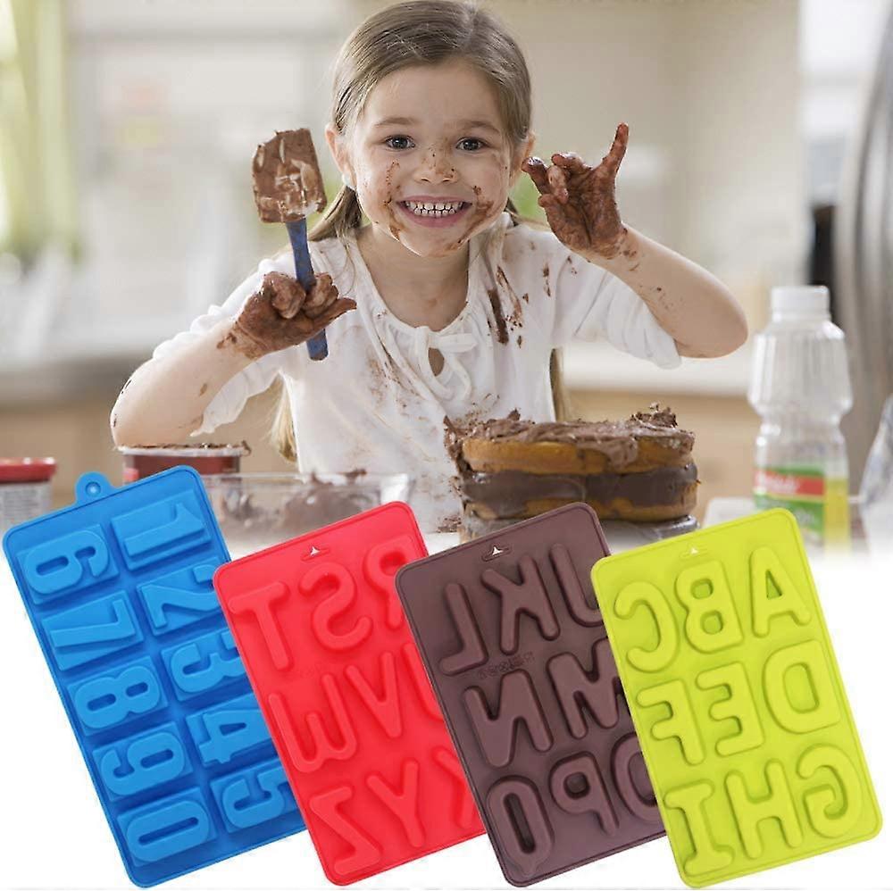 Alphabet Silicone Chocolate Molds 3 Pack, 26 Letters for Chocolate ...