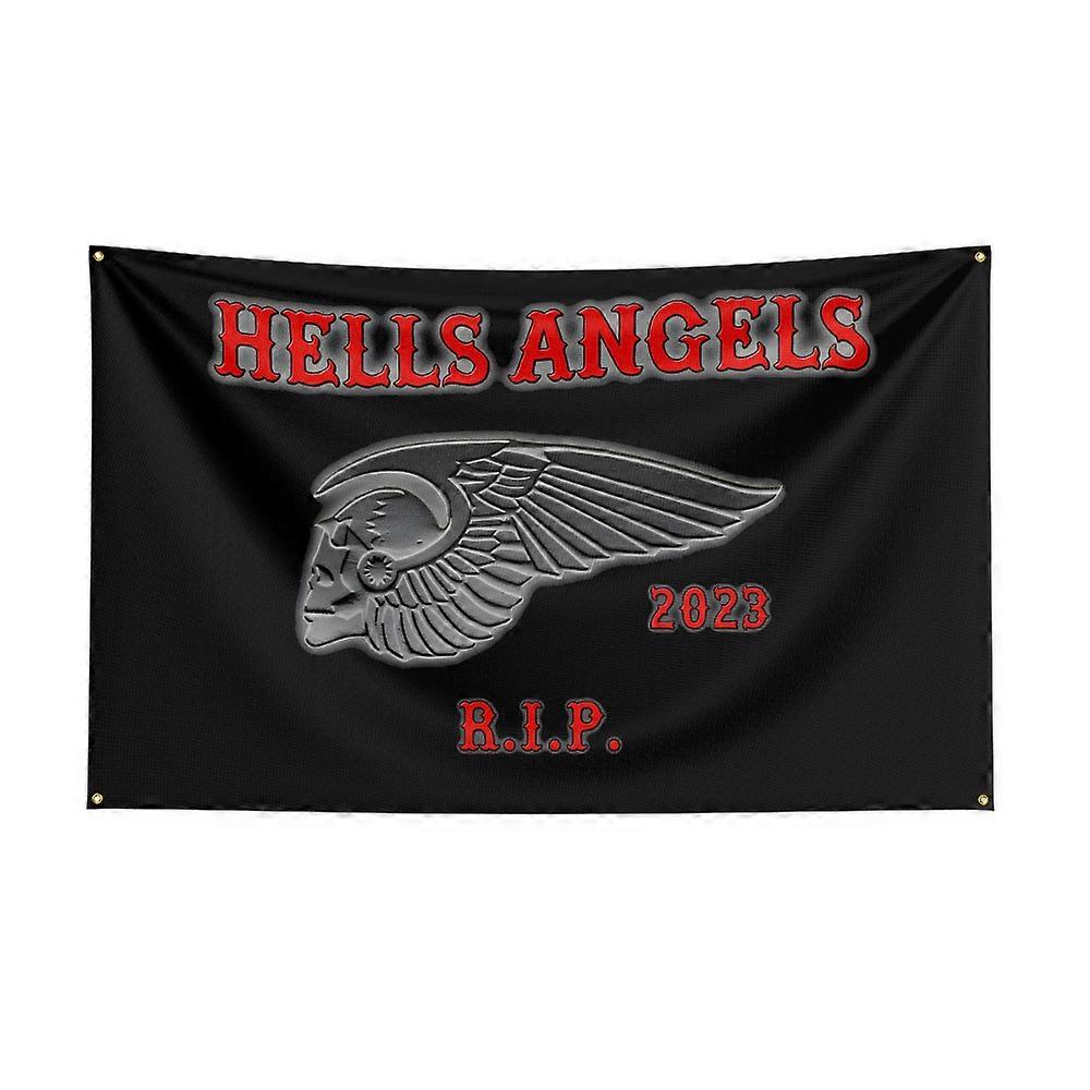 3x5 Ft Hells Angels Flag Polyester Printed Motorcycle Flags for Garage ...