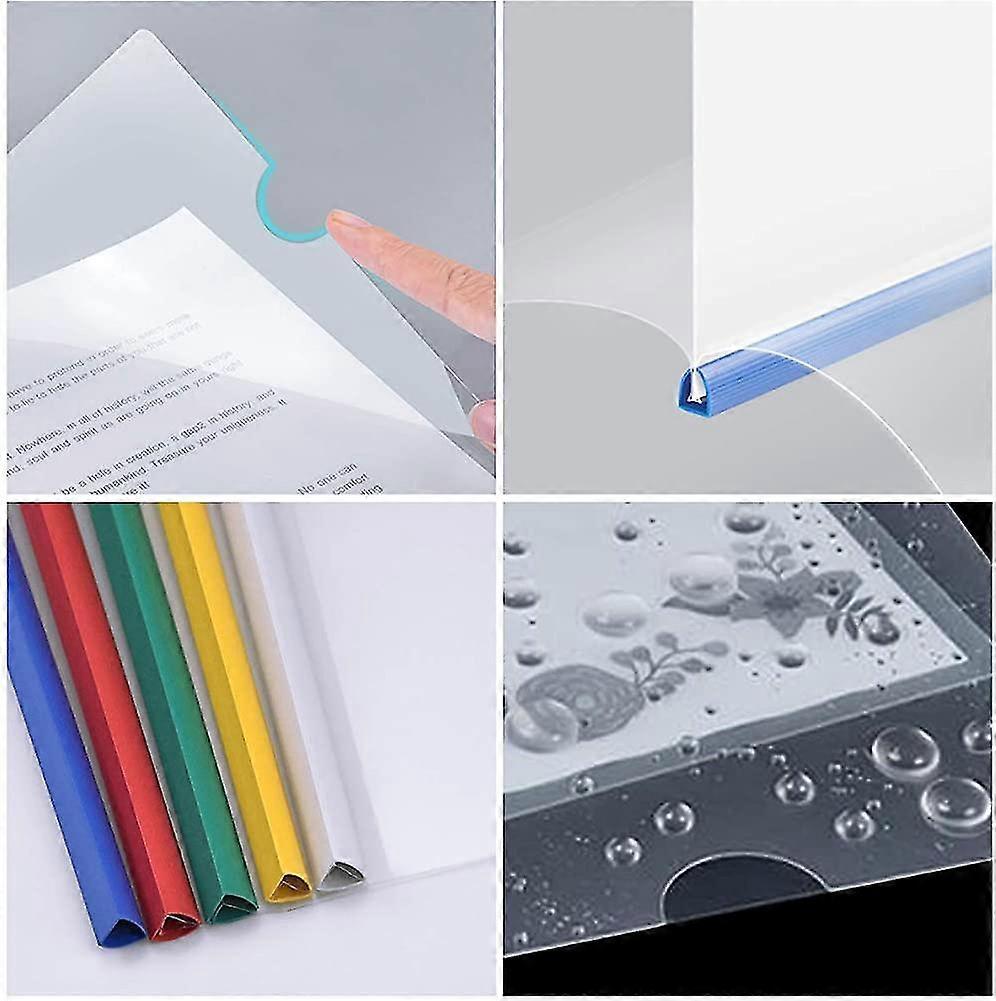 10 Pieces Clear A4 Sliding Folder, Plastic File Folder With Sliding Bar ...