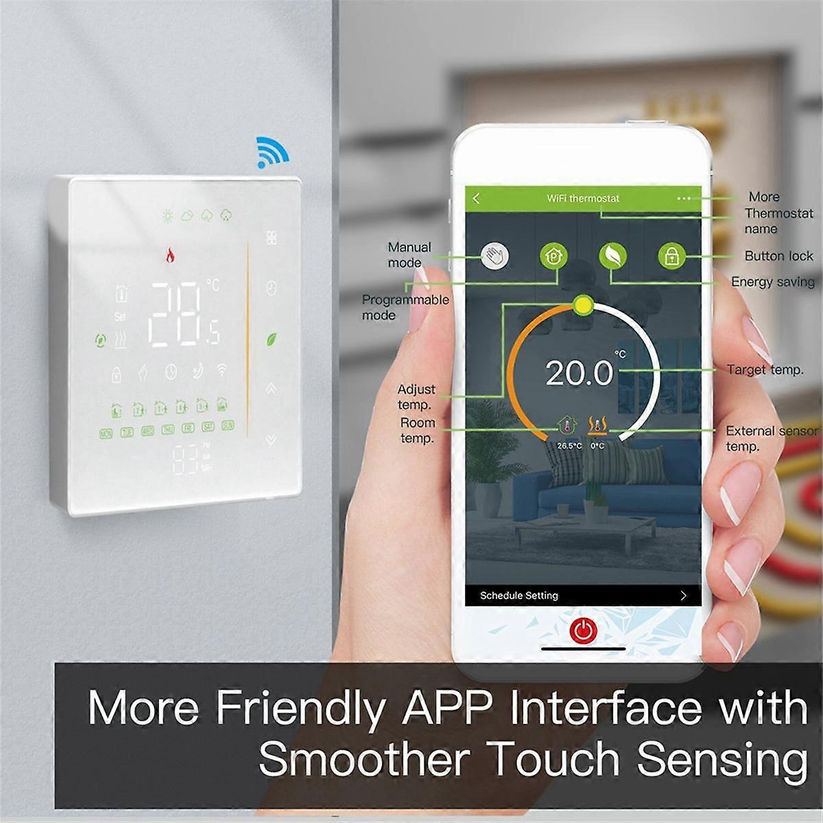 TUYA Smart Thermostat Programmable Home Heating Thermostat WiFi Water ...