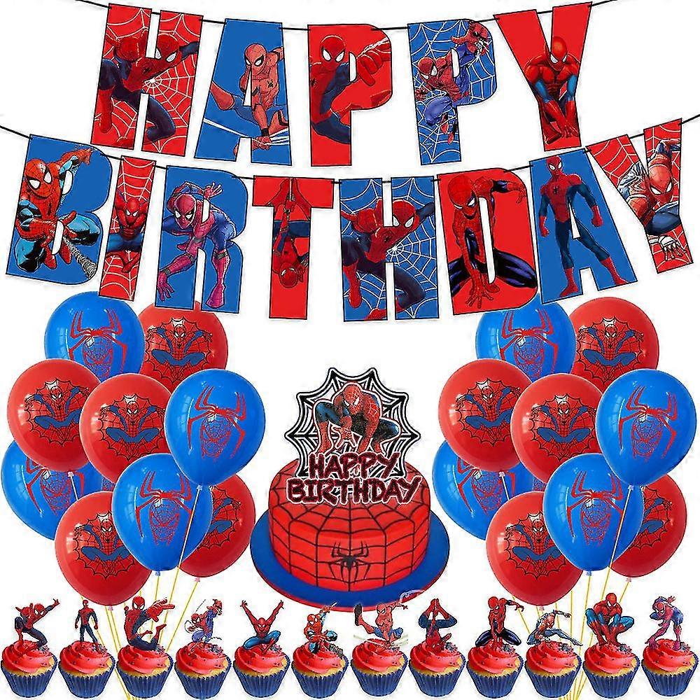 Home Decor Spiderman Superhero Theme Party Supplies Kit Balloons Banner ...