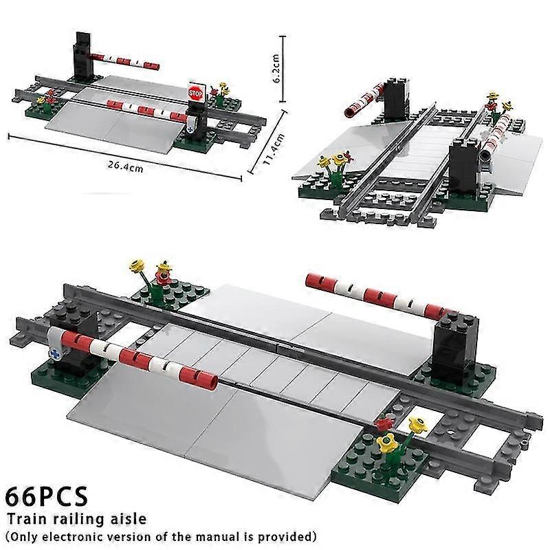 Moc Creative Expert Ideas City Train Railing Crossing Railway Express ...