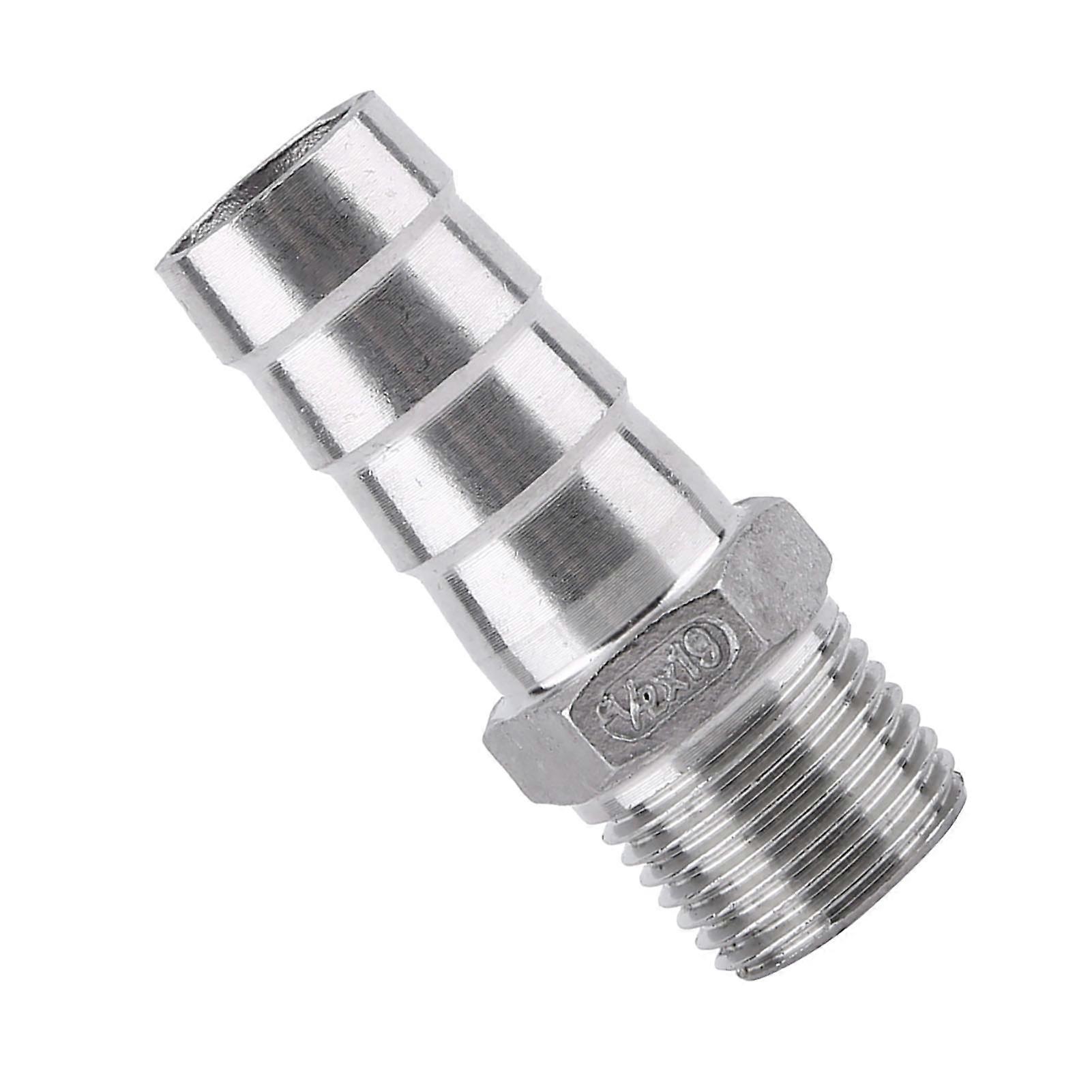 Stainless Steel Male Thread Water Pipe Fitting Barb Hose Tail Connector ...