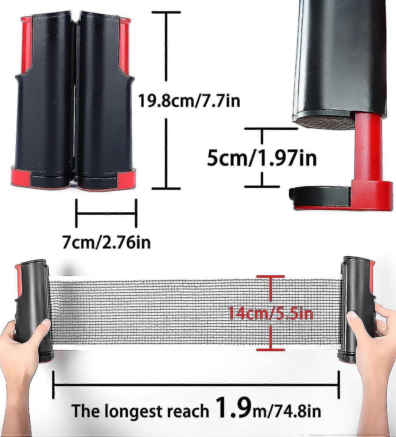 Retractable Table Tennis Net - Table Tennis Net For Any Table - Portable Table Tennis Net And ...