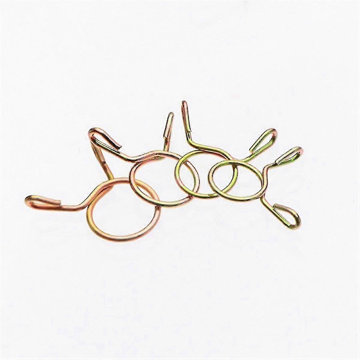 100pcs Hose Clamp Zinc Plated Spring Clips Hose Fuel Line Clamp For ...