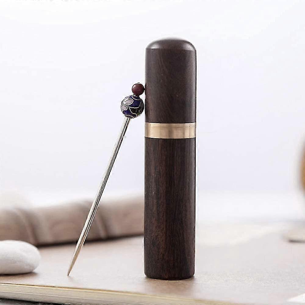 Wooden needle rack storage box embroidery pin storage tube easy to ...