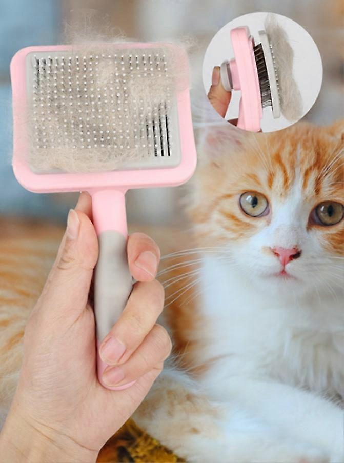 1 piece Pet comb, steel needle comb, automatic hair removal comb, self ...