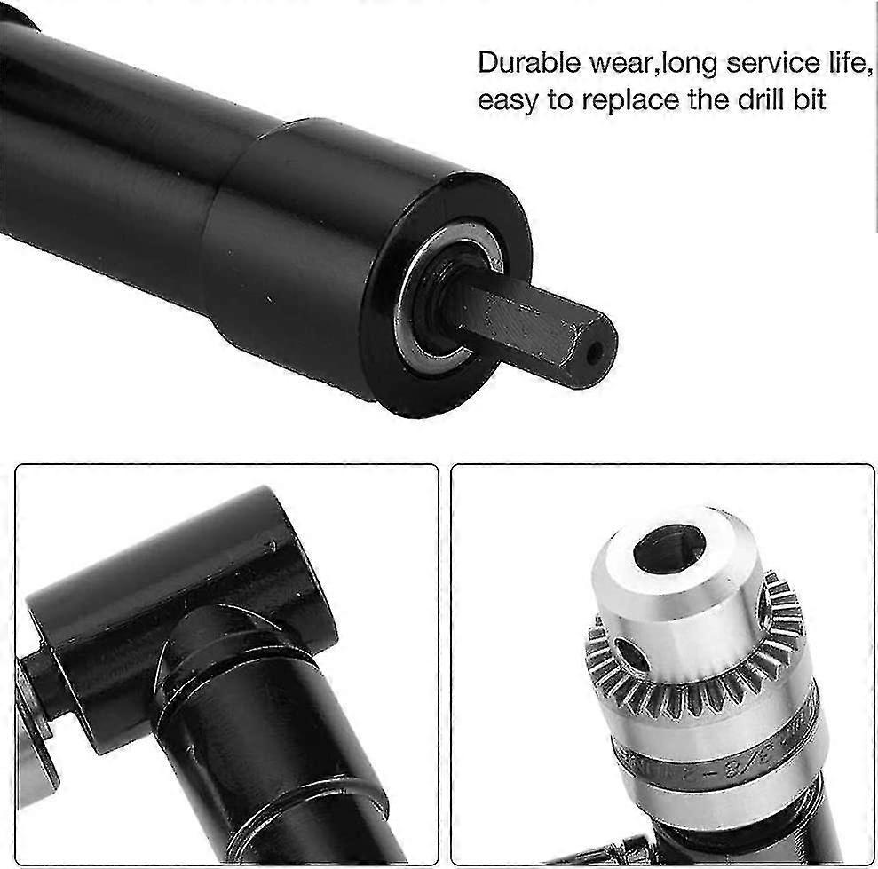 Right Angle Drill Chuck, Self-tightening 90 Right Angle Chuck, Electric ...