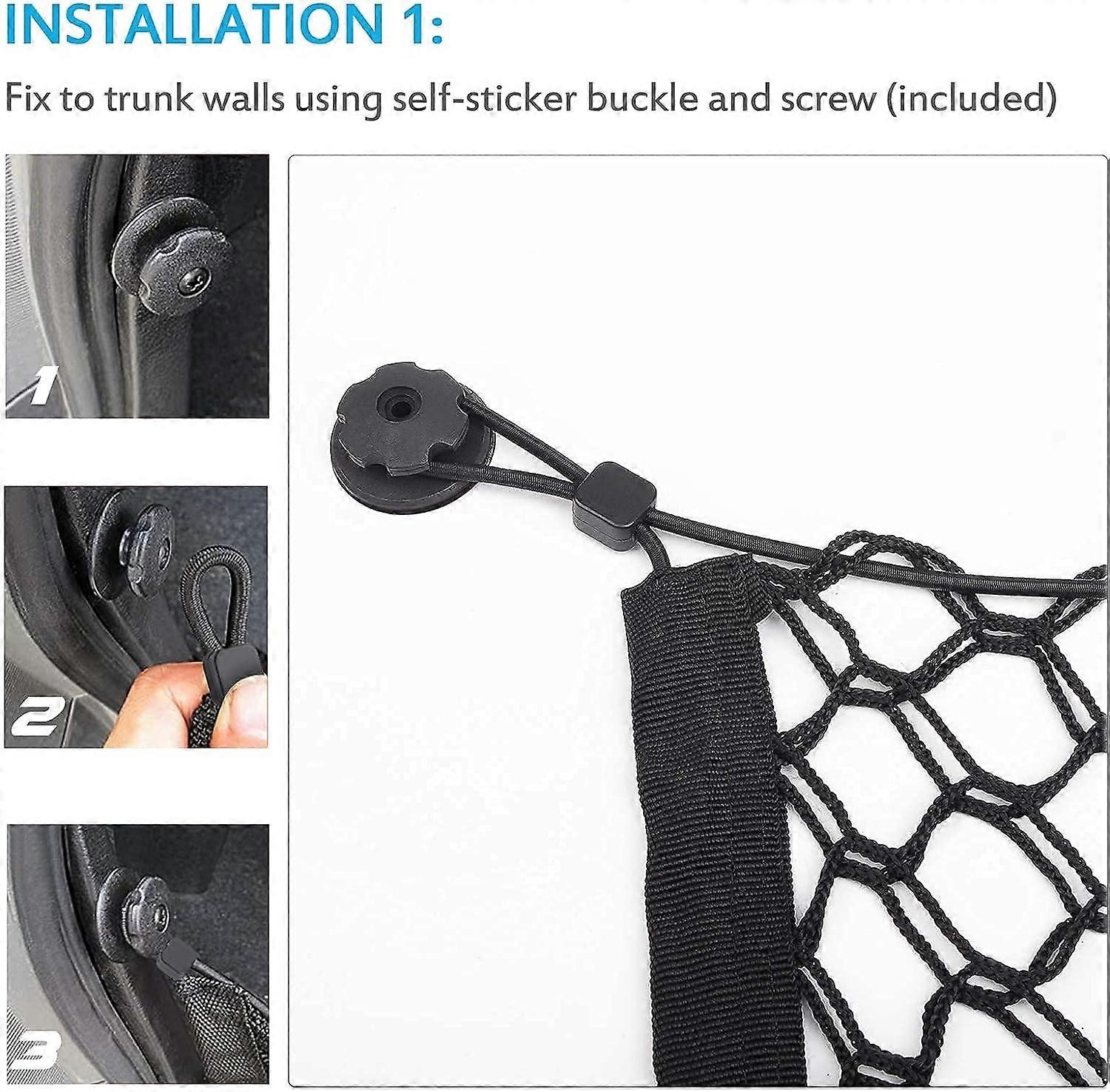 Upgraded Double-Layer Trunk Cargo Net,Car Rear Cargo Net Universal Mesh ...