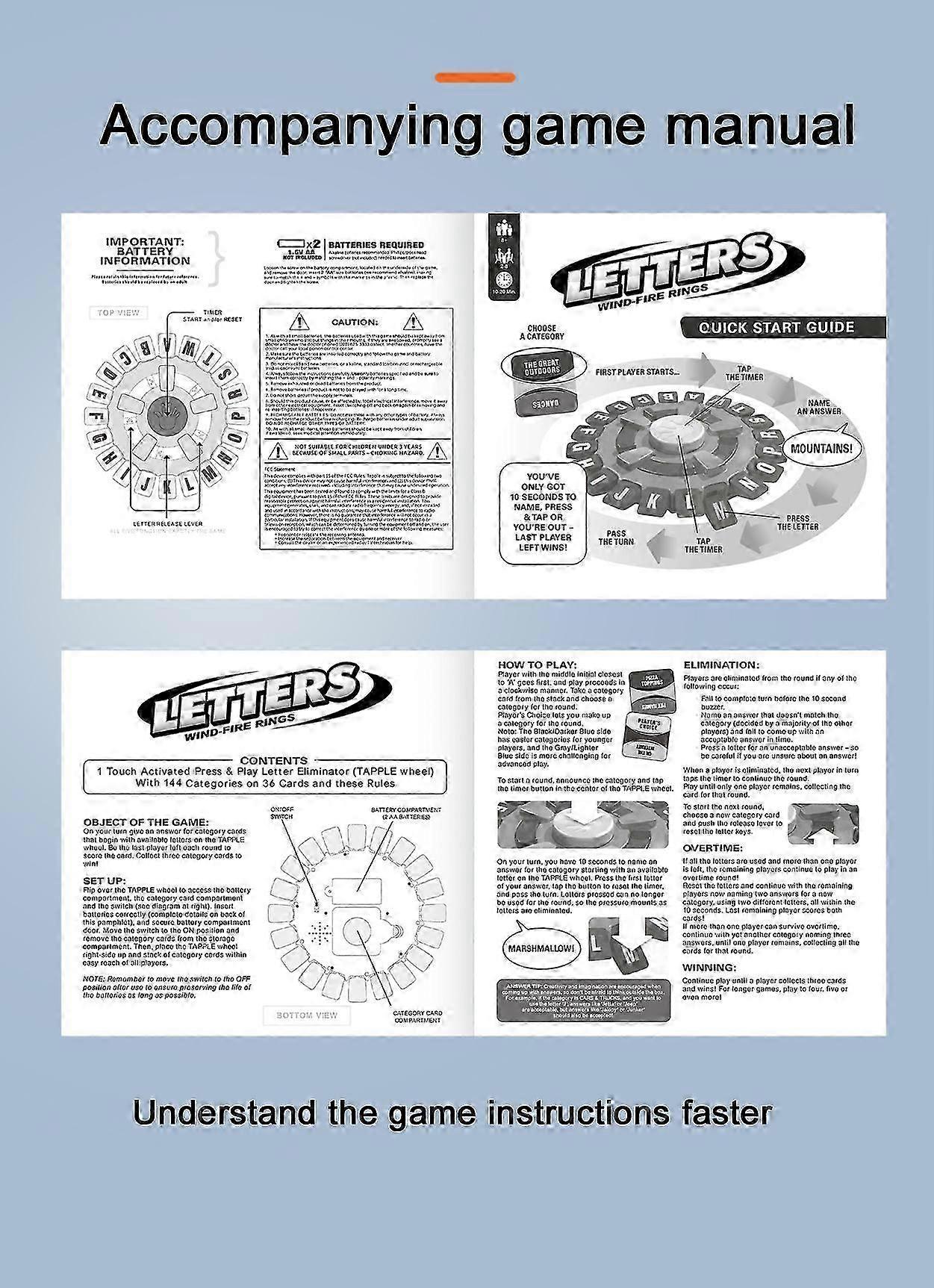Alphabet Game Turntable English Board Game Family Interactive Board ...