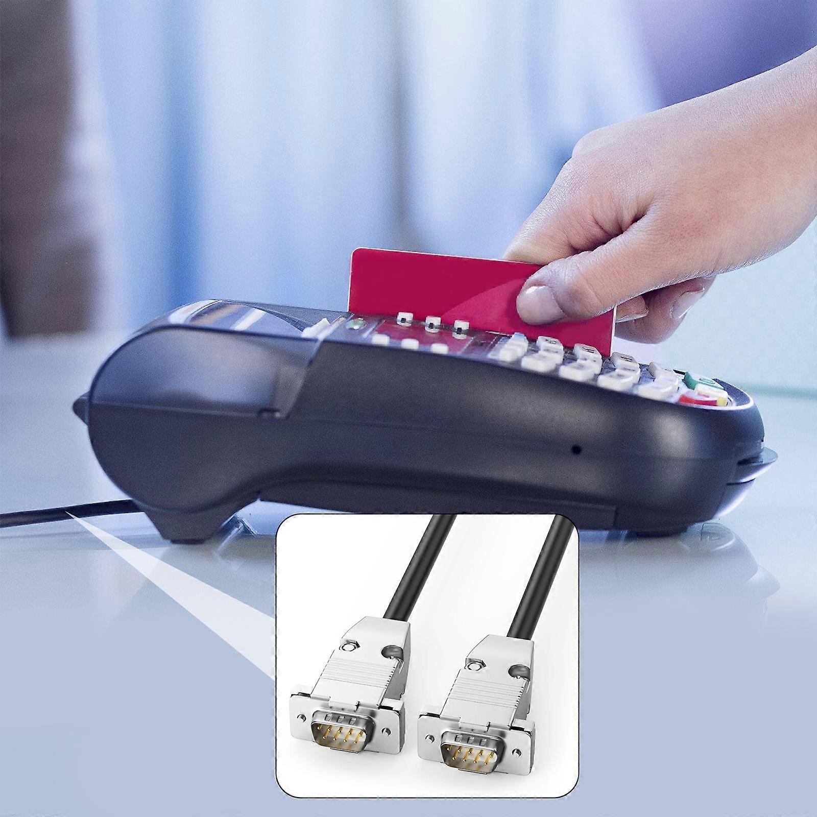 DB9 Serial Cable 9Pin RS232 Male/Female Crossover Type Converter Cord ...
