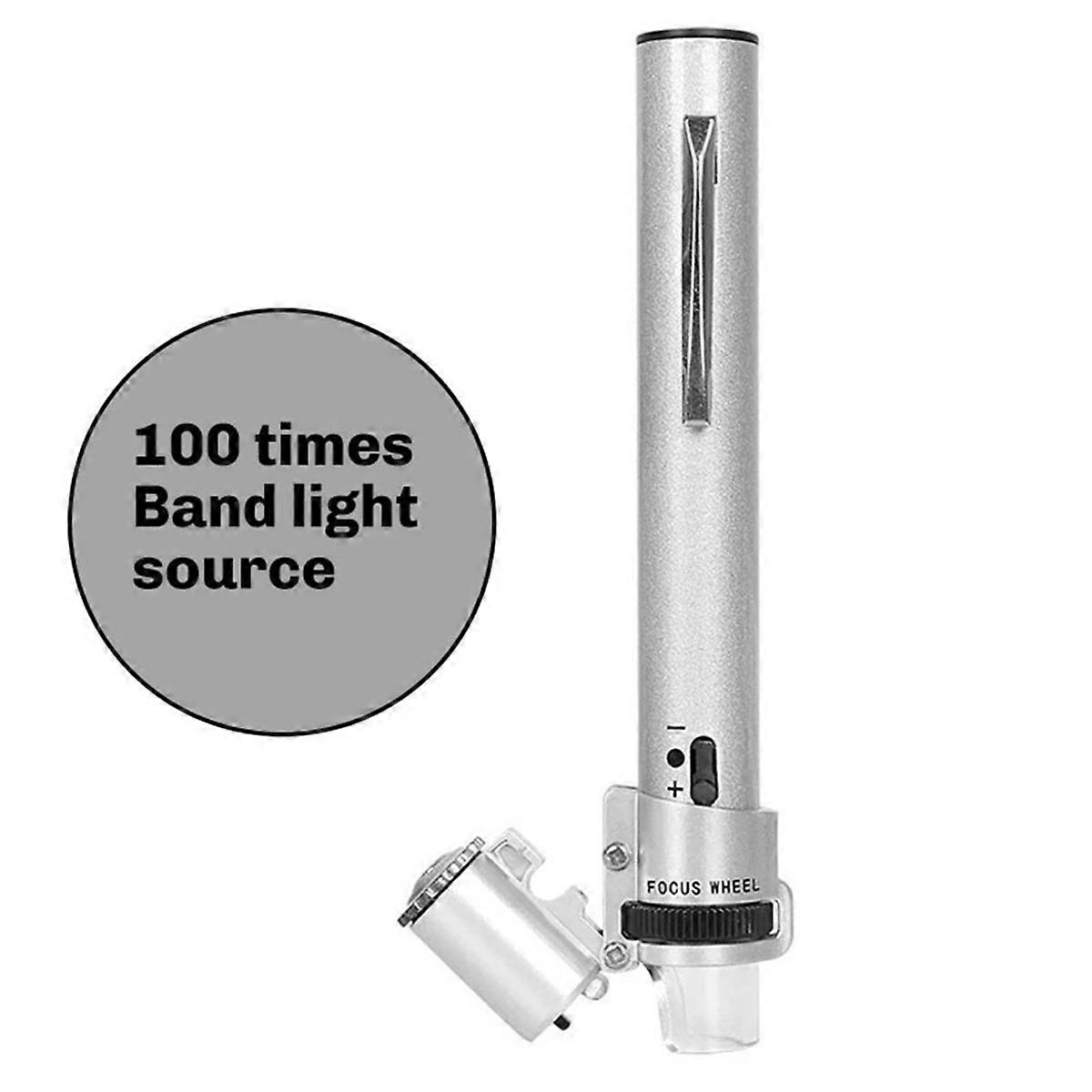 100x Zoom Multifunction Microscope Loupe Adjustable Portable Led with ...