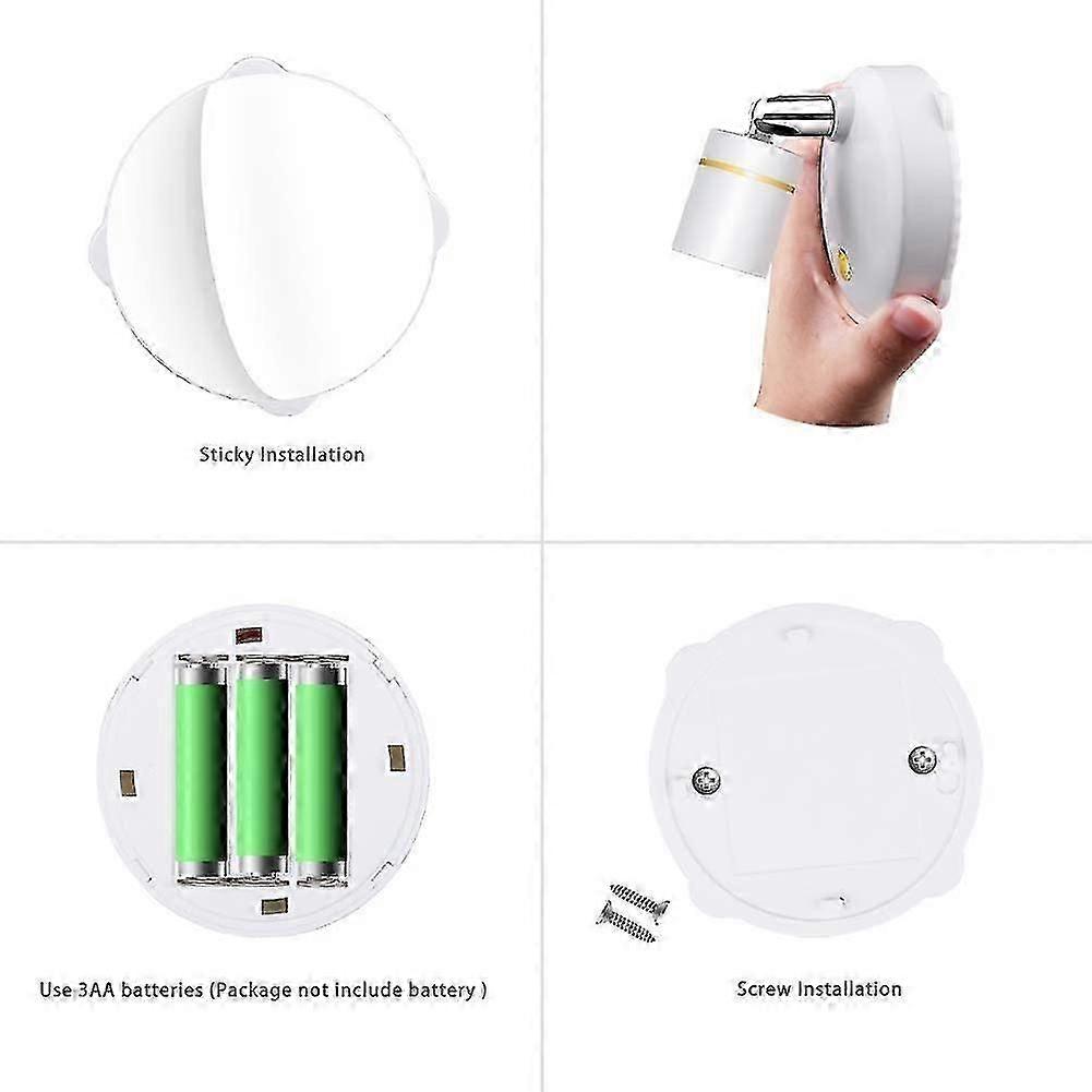 2 PCS Wireless Spot Lights Battery Operated Mini Accent Lights Indoor ...