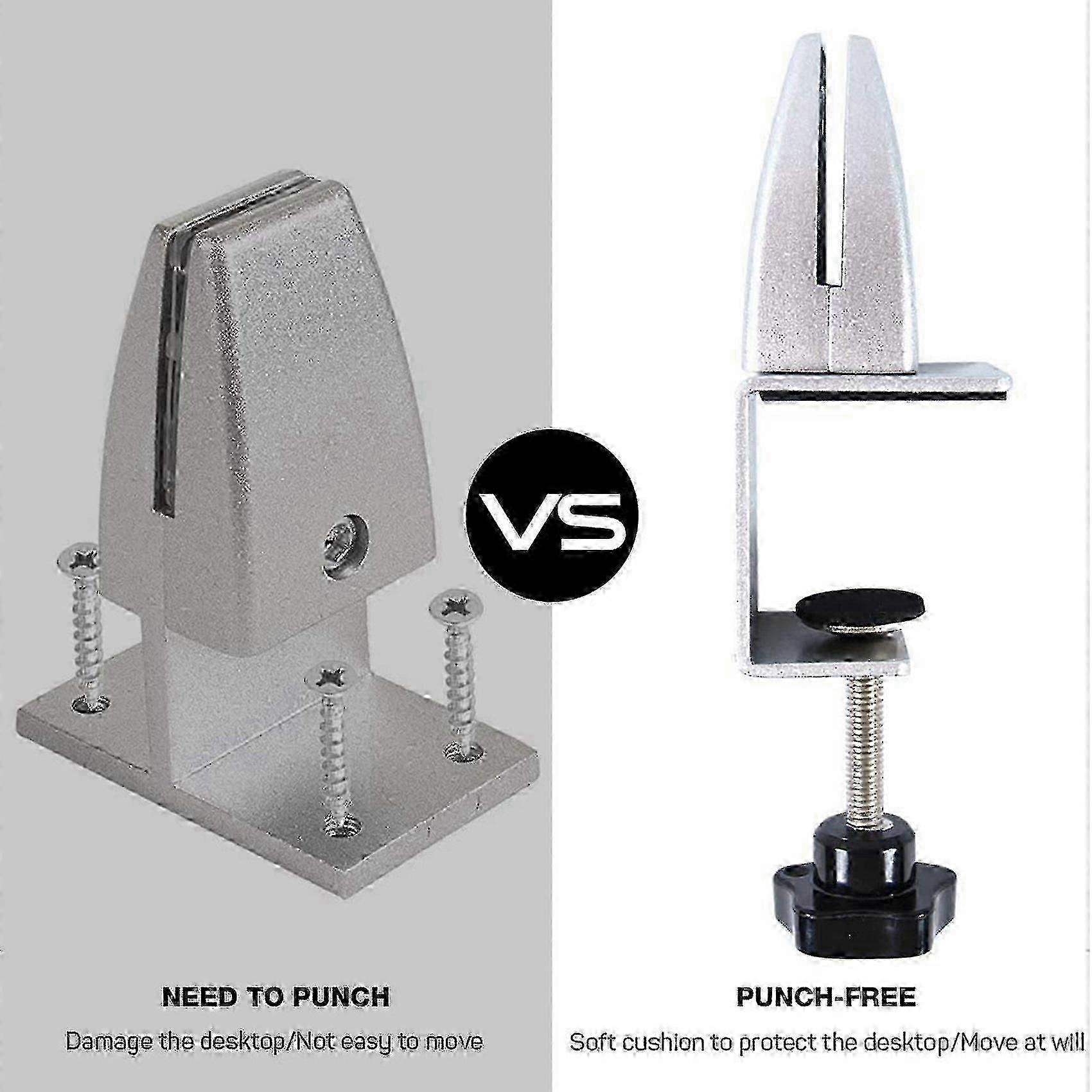 6 Pcs Office Desk Divider Clamp Privacy Screen Holder Bracket Screen ...