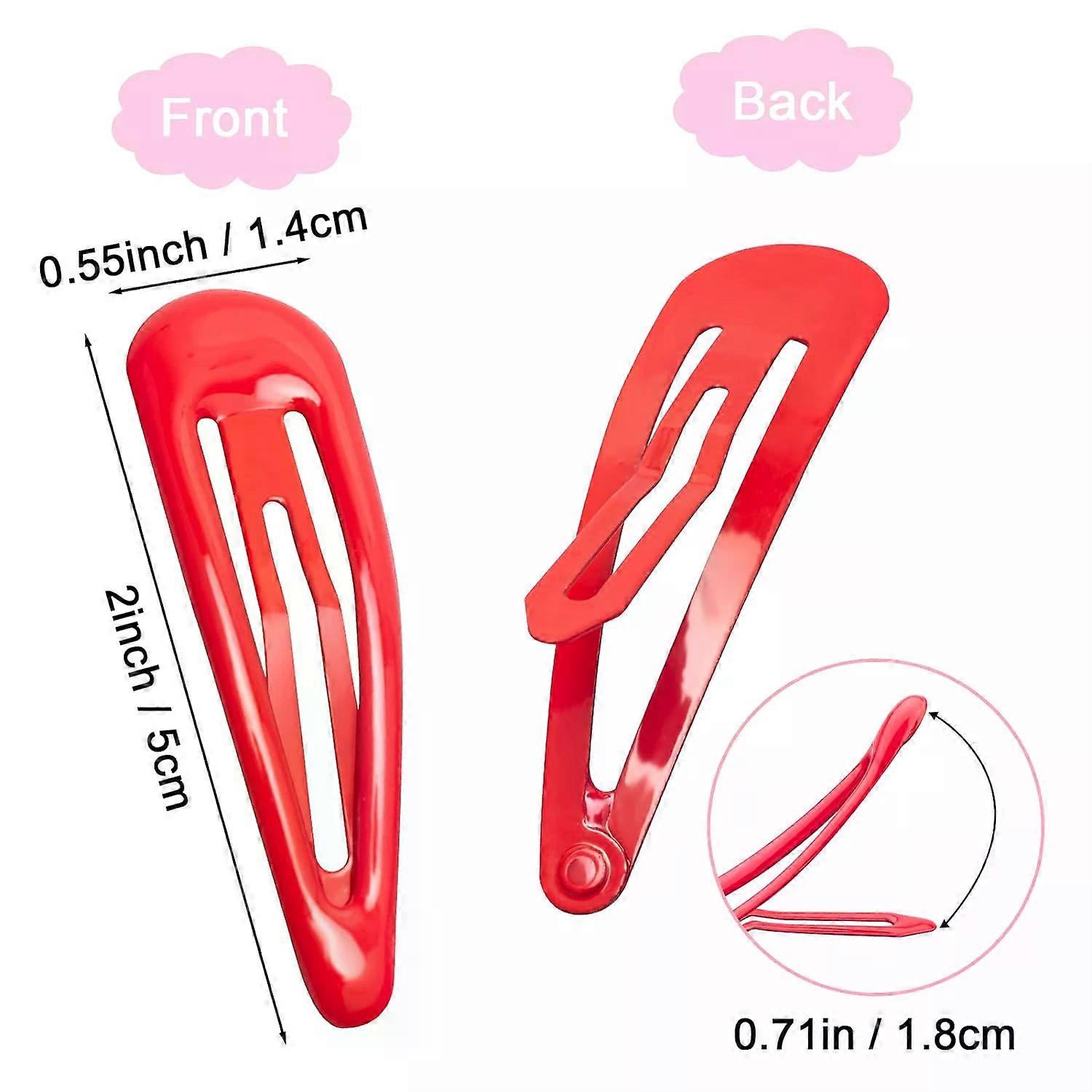 Snap Hair Clips, 60Pcs 2 Inch Silicone Coated Colorful Metal Hair Clips ...