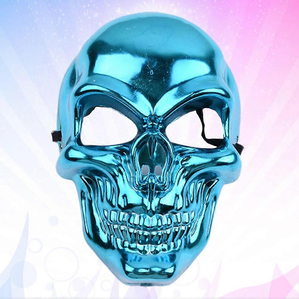 2pcs Halloween Scary Skeleton Mask Plated Full Face Mask Ghost Death ...