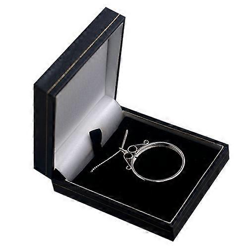 Silver 40x32mm half Crown or two and six pence coin mount with 2 ...