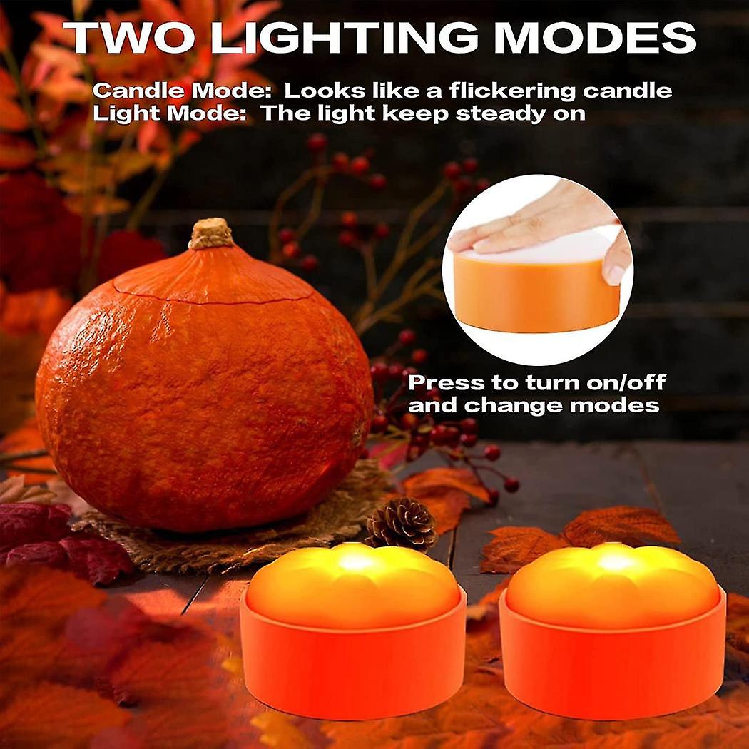 Led Pumpkin Lights With Remote Timer - Electric Flameless Candle With ...