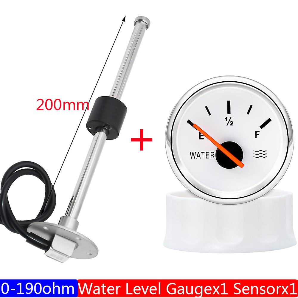 Boat Car 52mm Water Level Gauges 0-190ohm Red Backlight Marine Water ...