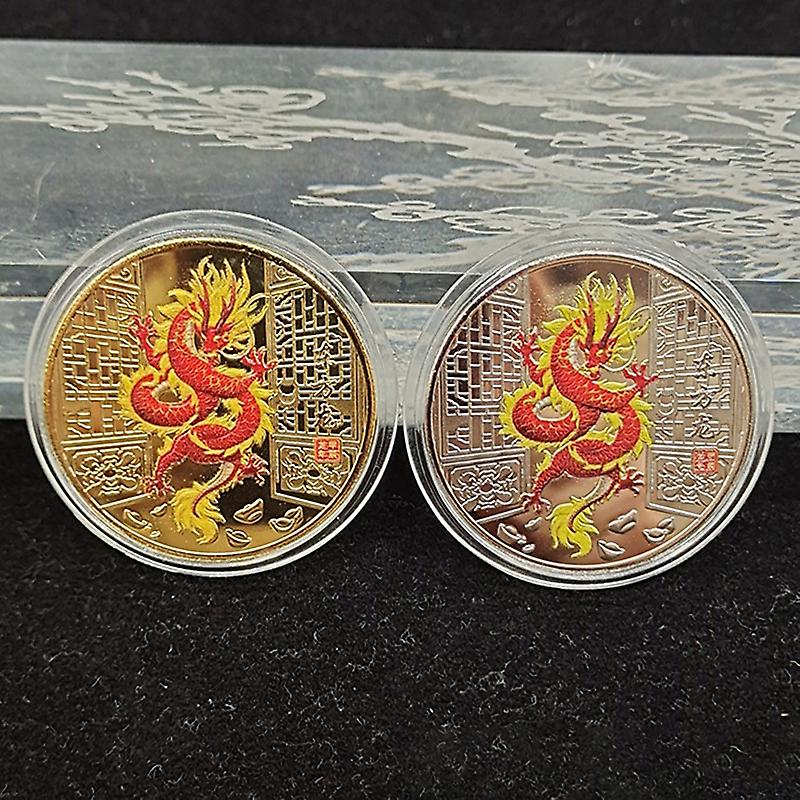 2024 Traditional Chinese Commemorative Coin Collection Dragon Painted ...