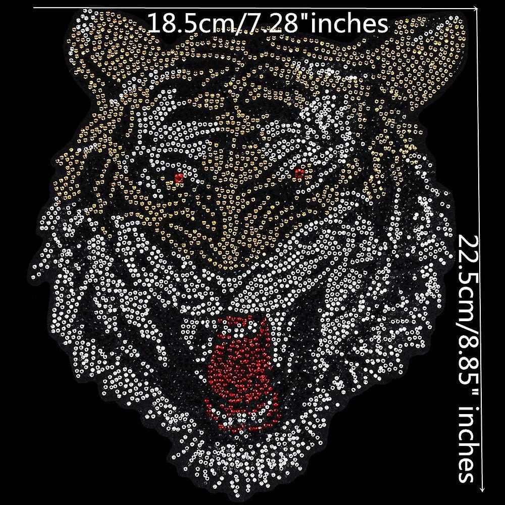 Tiger Head Hot Fix Rhinestones Transfers Motif Diamond Iron on Transfer ...