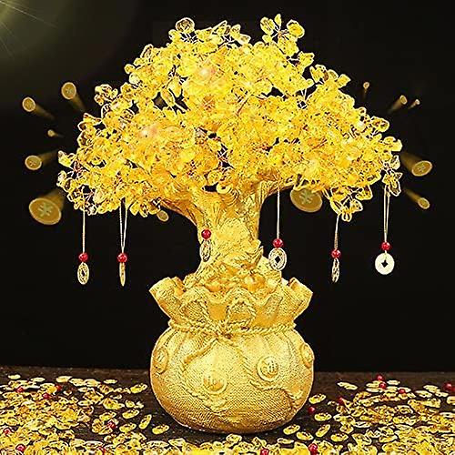 Feng Shui Citrine/Citrine Money Tree and Chinese Dragon Flower Pot ...