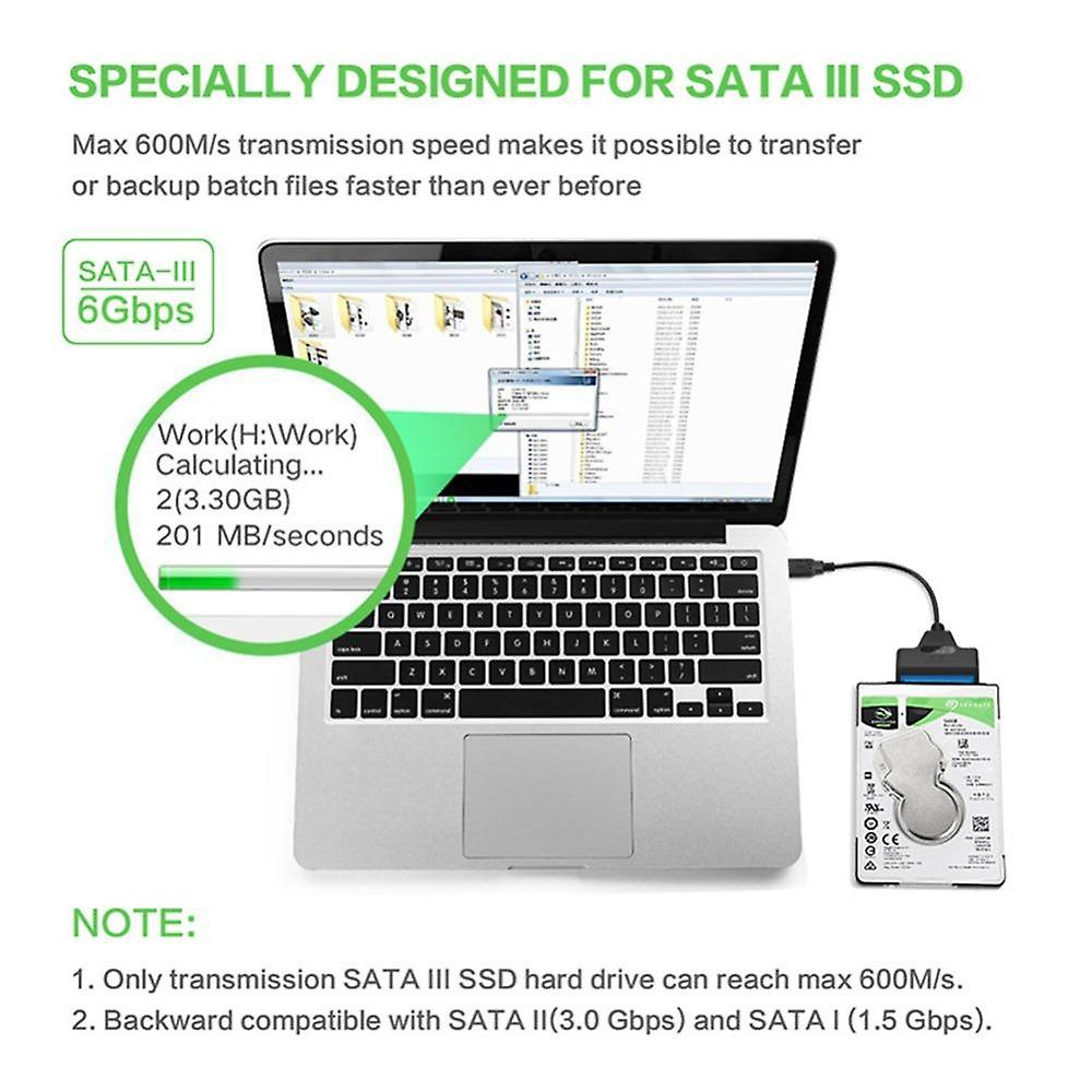 USB 3.0 To SATA 22pin Hard Drive Adapter Cable SATA To USB 2.0 Type C ...