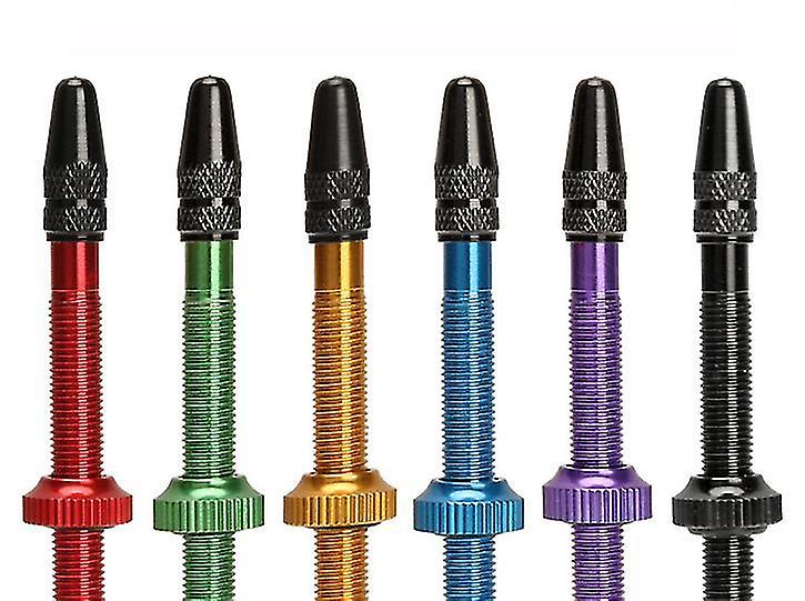 2Pcs 40mm gold 1 pcs bicycle tubeless valve vacuum gas nozzle aluminum ...