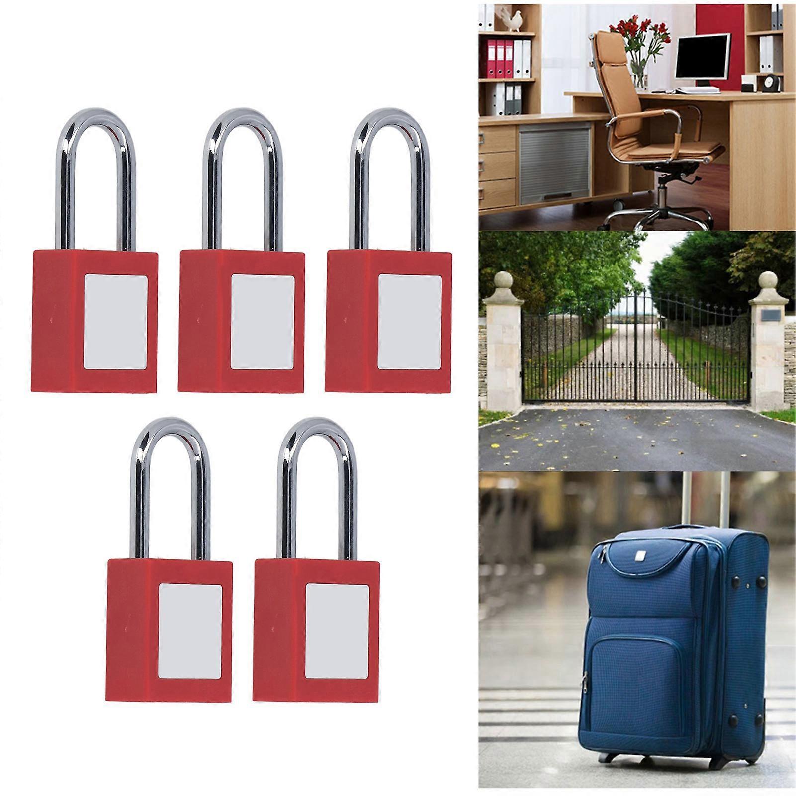 5 Set Lockout Tagout Locks Chrome Plated Nylon Loto Safe Padlocks With ...