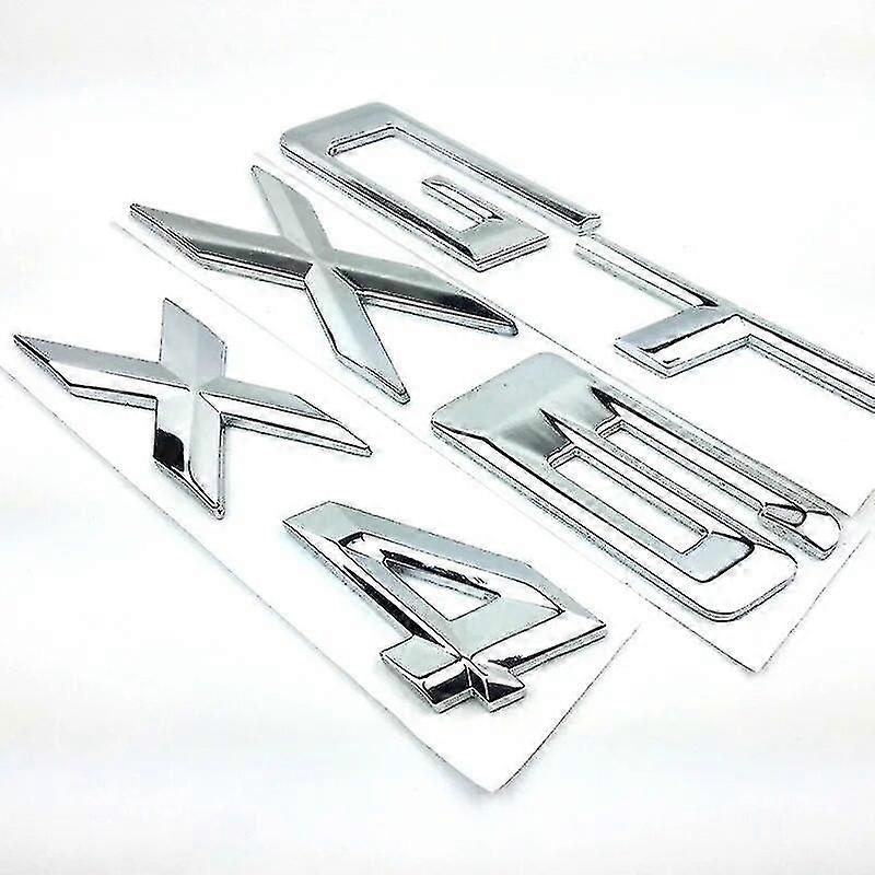 3d Abs Silver Logo X1 X3 X4 X5 X6 Gt Emblem Car Badge Trunk Decal For Bmw X1 X3 X4 X5 X6 Gt ...